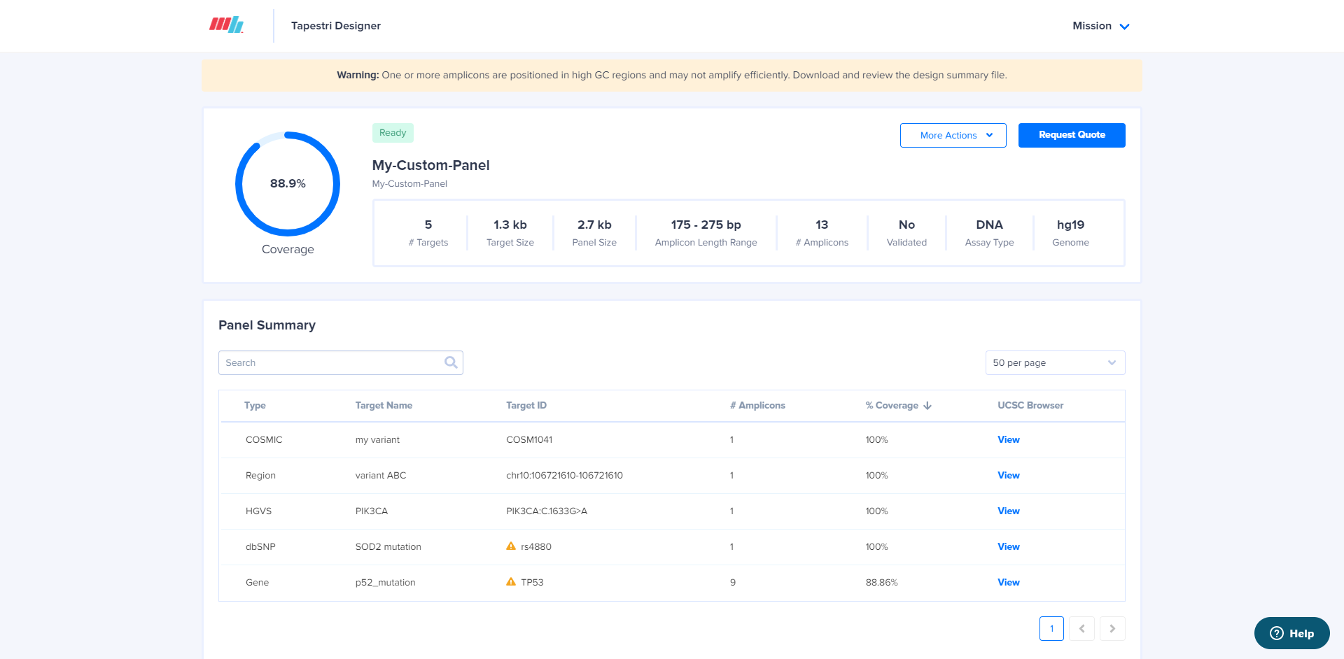 Tapestri Designer User Guide – Mission Bio Support Center